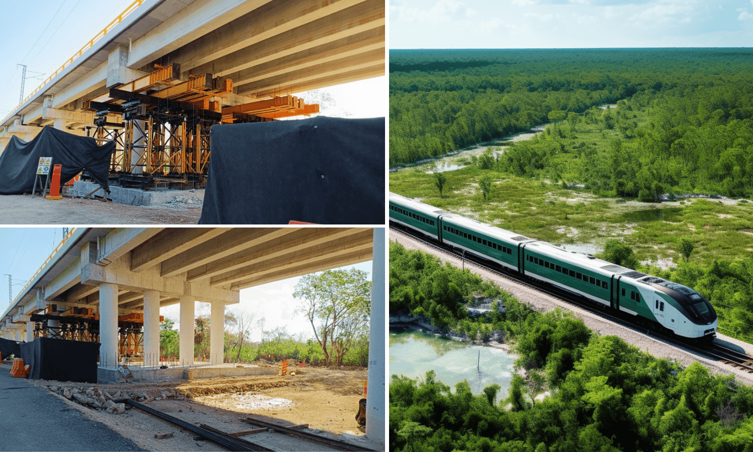 Alertan por hundimiento en viaducto elevado del Tren Maya en Tramo 5 ...